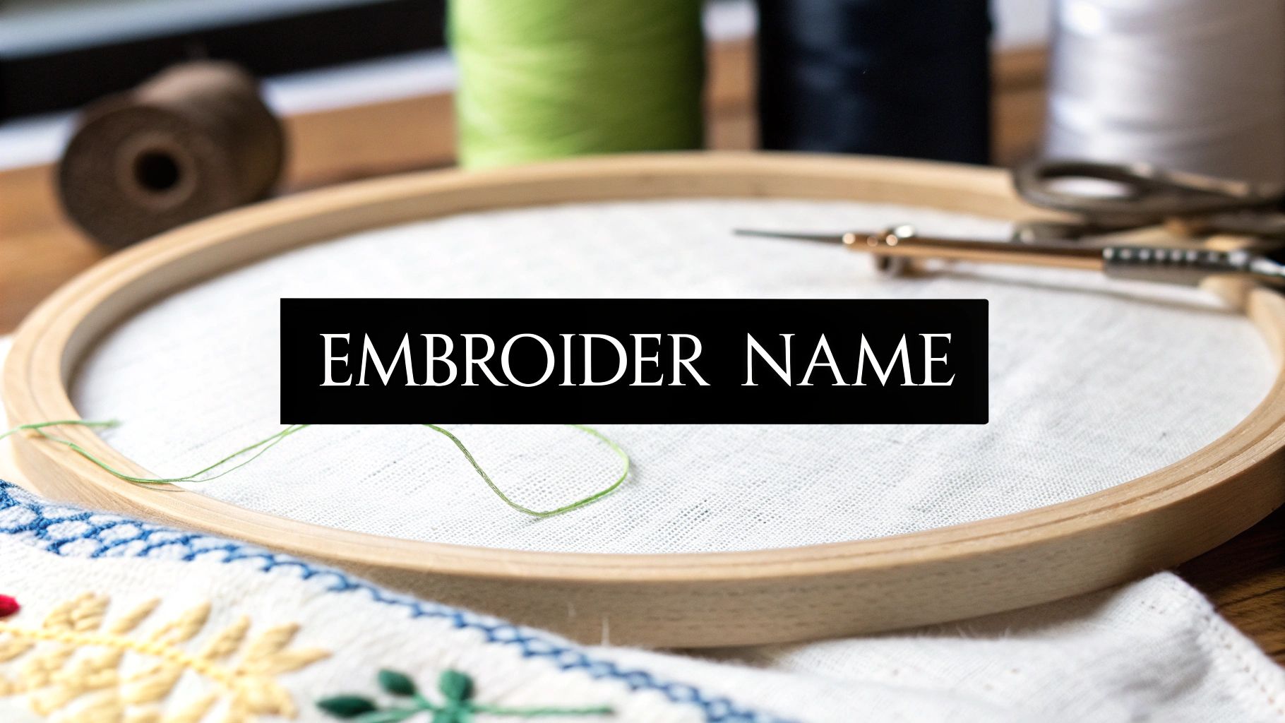 How to Embroider a Name by Hand – Cross Stitched